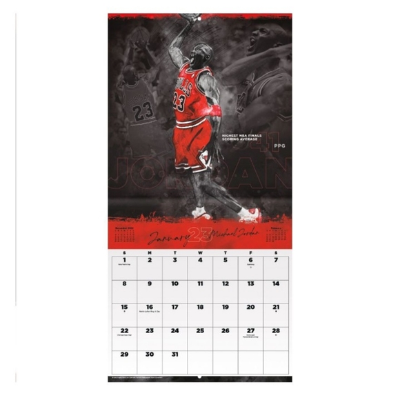 NBA | Toys | Michael Jordan 223 Calendar 6 Month Calendar Chicago Bulls ...
